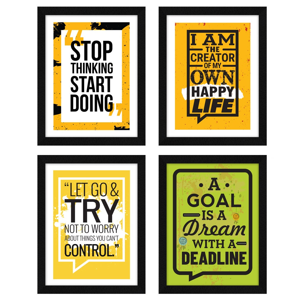 Stop Thinking Start Doing Motivational Quote Wall Frames, Inspirationa ...